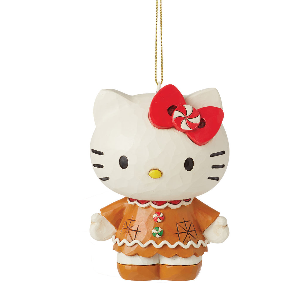 Jim Shore Sanrio: Gingerbread Hello Kitty Hanging Ornament – Sparkle Castle