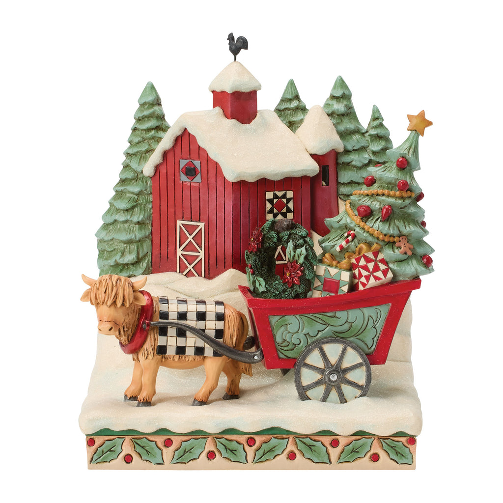 Jim Shore Heartwood Creek: Highland Glen Barn Scene Figurine – Sparkle ...